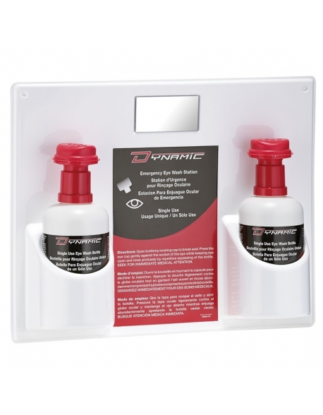 Double eye wash station with isotonic solution 32 oz, PIP - Ozon Safety ...