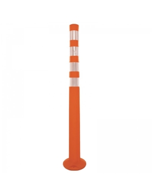 Orange delineator post with 4 white reflective strips, Deflex - Traffic ...